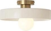 Retro Ceiling Lamp Bronze with Beige Glass - Jina