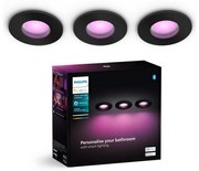 Philips-SADA 3x LED RGBW Stmívatelné koupelnové sv. Hue XAMENTO 1xGU10/4,2W IP44
