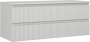 Mexen Rivel, koupelnová skříňka 120 cm s pracovní deskou, 2 zásuvky, drážkovaná, matná šedá, 91A20-12047-2-BFFC62