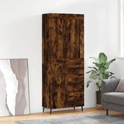 Skříň highboard kouřový dub 69,5 x 34 x 180 cm kompozitní dřevo