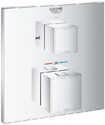 Grohe Grohtherm Cube - Termostatická baterie pod omítku pro 2 spotřebiče, chrom 24155000