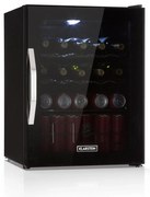 Klarstein Beersafe XL Onyx, lednice na nápoje, energetická třída E, LED, kovové mřížky, skleněné dveře, černá