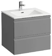 Laufen Pro S - Skříňka s umyvadlem, 60x50 cm, 2 zásuvky, matný grafit H8619614801041