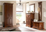 furniture-nabytek.cz - Masivní předsíňová stěna Catello z borovice, lakovaná, hnědá