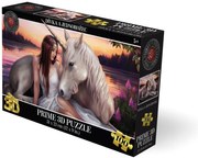 Puzzle 3D - Dívka a jednorožec