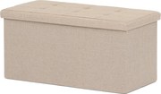 Taburet HERAKLES II s úložným prostorem — látka, více barev Béžová