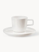 Sada šálků na espresso's podšálky z kostního porcelánu Fine Bone China Oco, 6 dílů