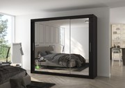 ADRK Furniture Skříň s posuvnými dveřmi a zrcadlem CHESTER 250 SW-CHE-B-250+A440