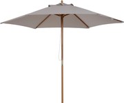 Outsunny Slunečník Outsunny, zahradní slunečník, 3 patra, ochrana proti slunci, bambus 180/㎡ polyester, šedý, Ø2,5 x 2,3 m | Aosom