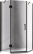 BPS-koupelny Pětiúhelníkový sprchový kout KZ10A 80x80 BL černá/transparent - bez vaničky