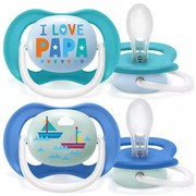 Philips Avent Dudlík ultra Air 2 ks 6-18 m loďka I Love papa