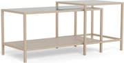 Šedé ocelové konferenční stolky v sadě 2 ks 50x90 cm Seaford – Actona