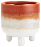 Oranžovo-bílý květináč Sass & Belle Bohemian Home Mojave, ø 7,5 cm