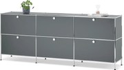 Tchibo - Odkládací skříňka CN3 se 6 výklopnými dvířky - barva: šedá