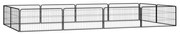 12panelová ohrádka pro psy černá 100 x 50 cm práškovaná ocel