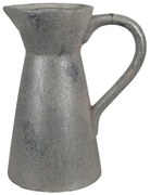 Šedý antik keramický dekorační džbán Jolieke – 20x13x25 cm