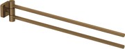 Kludi Vela S - Dvojitý držák na ručníky, kartáčovaný bronz 25977N1