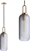 Toolight - Skleněná závěsná svítilna 1xE27 60W APP442-CP, zlatá, OSW-05934