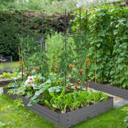 Outsunny Velkokapacitní Obdélníkový Kovový Zahradní Květináč 180 x 90 x 29,5 cm s Tyčemi pro Rajčata a Popínavé Rostliny | Aosom
