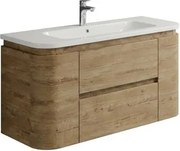 Koupelnová skříňka s umyvadlem Naturel Shelley 119x50x45 cm dub mat SHELLEY120OAK