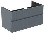 Ideal Standard Finesse - Umyvadlová skříňka 100x51x55 cm, 2 zásuvky, Ribbed Matt ashblue E3446UQ