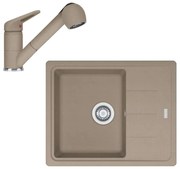 Franke Sety - Kuchyňský set G55, fragranitový dřez BFG 611-62 a baterie FC 9547.424, kašmír 114.0509.994