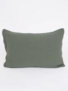 MK Lůžkoviny Mušelínový povlak na polštář 40 x 60 cm - Alexia Duo olivová/přírodní