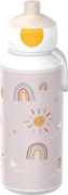 Béžová plastová dětská lahev 400 ml Sunshine &amp; Rainbow – Mepal