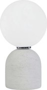 Šedá keramická stolní lampa se skleněným stínidlem (výška 22 cm) Jael – Yes Everyday