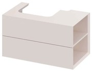 Ravak Lite - Umyvadlová skříňka 80x45x43 cm, 2 zásuvky, Alabaster Pink X000001890