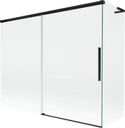 Mexen Rox, L posuvná 2-křídlová vanová zástěna 190 + 80 x 150 cm, 8mm čiré sklo, černý matný profil, 8C9L-190-080-70-00