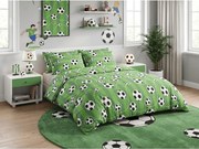 Polybavlněné povlečení FOOTBALL TIME POLY zelené Rozměr povlečení: 70 x 90 cm | 140 x 220 cm
