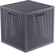 Tmavě šedý úložný box s víkem z recyklovaného plastu 28x28x28 cm Kaya Cube – Curver