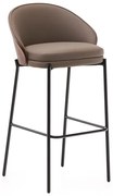 Hnědá barová židle (výška sedáku 77 cm) Eamy – Kave Home