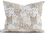 MK Lůžkoviny Bavlněný povlak na polštář Renforcé 70 x 90 cm - Kočičí invaze