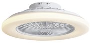 Stropní ventilátor bílý 48,5 cm vč. stmívatelné RGB LED s dálkovým ovládáním - Clemo
