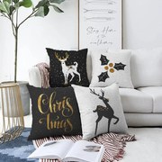 Sada 4 povlaků na polštáře Minimalist Cushion Covers Christmas, 55 x 55 cm