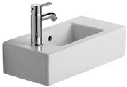 Duravit Vero - Umývátko 50x25 cm, s přepadem, s otvorem pro baterii vlevo, bílá 0703500009