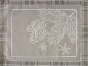 VÁNOČNÍ PROSTÍRÁNÍ NA STŮL HOLLY 35X45 CM VZOROVANÁ