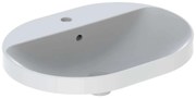 Geberit VariForm - Umyvadlo zápustné 60x45 cm, s přepadem, otvor pro baterii, bílá 500.732.01.2