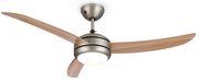 Klarstein El Paso, stropní ventilátor, 52", závit E -27, 3 lopatky, vzhled dubového dřeva