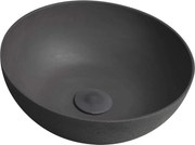 Sapho Formigo - Umyvadlo na desku průměr 39 cm, bez přepadu, bez otvoru pro baterii, matný antracit FG316