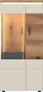 XXXLutz VITRÍNA, barvy dubu, kašmírová, 75/160,5/35,6 cm Hom`in - Kredence a vitríny - 001803087009