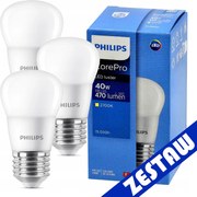 SADA 3x LED žárovka Philips E27 5W 470lm 2700K EyeComfort CorePro P45