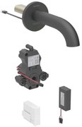 Geberit Piave - Elektronický umyvadlový ventil pod omítku, pro studenou vodu, bateriové napájení, easy to clean, matná černá 116.284.14.1