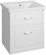 Aqualine Favolo - Umyvadlová skříňka 62x73x44 cm, 2 zásuvky, bílá mat FV265