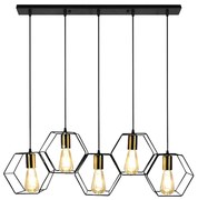 Toolight Závěsné svítidlo s APP1133-5CP Black Gold