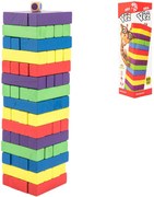 BONAPARTE DŘEVO Hra věž Jenga barevná 60 dílků *SPOLEČENSKÉ HRY* bn99897