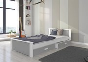 ADRK Postel ALDEX, CH-Alde-W+LG-190-E1931, 180x90 cm, bílá/světle šedá