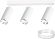 Bodové svítidlo Mica, 3x bílé/chromové kovové stínítko, w